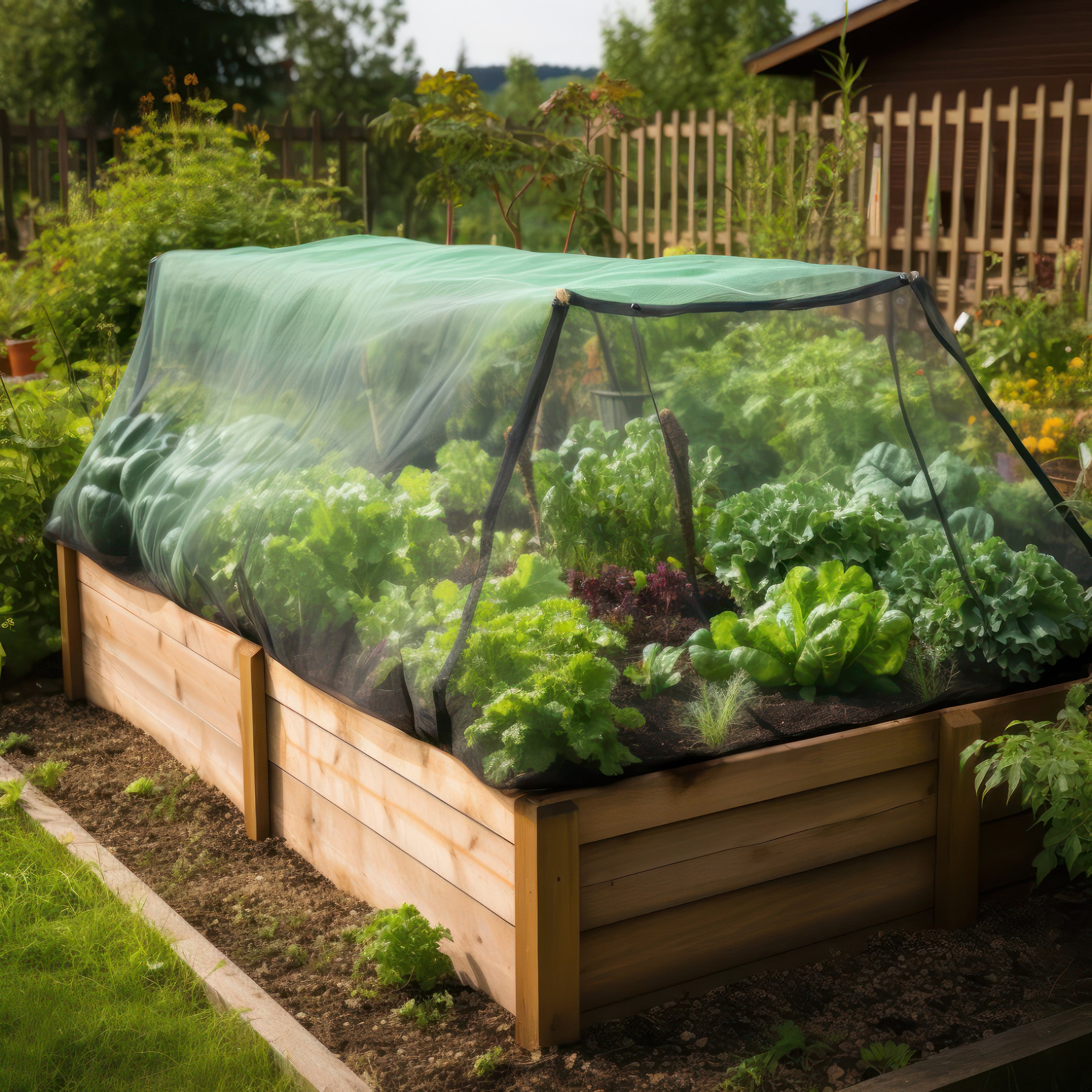 DIY Raised Garden Bed: Shield Your Plants with Mosquito Net Fabric ...